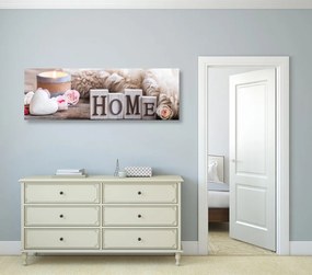 Obraz zátiší s nápisem Home Varianta: 120x40