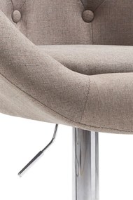 Barová židle London V2 látka chromovaná konstrukce – taupe