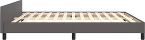 Rám postele s čelem šedý 160x200 cm umělá kůže 3125461