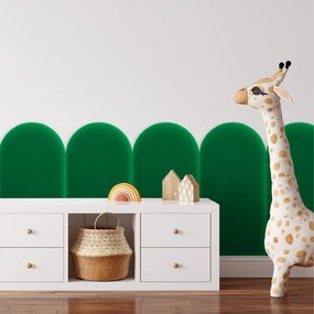 Sametový čalouněný panel - Oblouk - 30x60cm Farba: Zelená