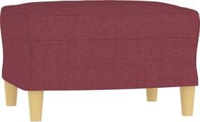 Křeslo s podnožkou vínové 60 cm textil 3201190