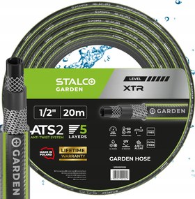 Zahradní Hadice Ats 1/2 20 M 5 Vrstev Xtr Stalco Garden, Pevná, Odolná Vůči Uv Záření