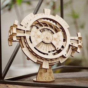 RoboTime 3D dřevěné mechanické puzzle Stolní kalendář