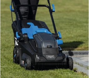 Scheppach BC-MP380-X-XL2 2x20V IXES SET - akumulátorová sekačka 4v1 s bezuhlíkovým motorem (s 2x4Ah akumulátory a nabíječkou 4,5 A)