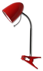 Aigostar Aigostar - Stolní lampa s klipem 1xE27/36W/230V červená/chrom AI0350