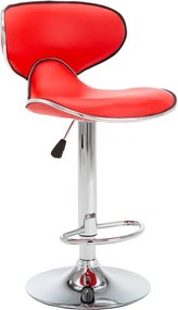323645  Bar Stools 2 pcs Red Faux Leather 323645