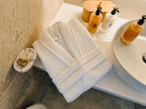 Froté župan Deluxe bílý Velikost: XXXL