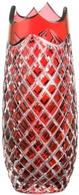 Váza Quadrus, barva rubín, výška 180 mm