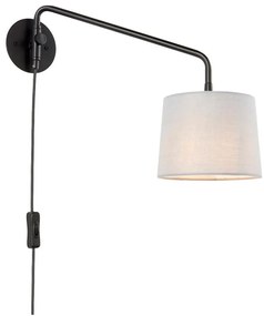 Endon 79500 - Nástěnná lampa CARLSON 1xE14/40W/230V šedá/černá 79500