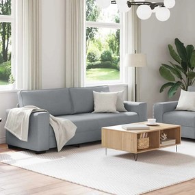 2dílná sedací souprava s poduškami světle šedá textil 3324731