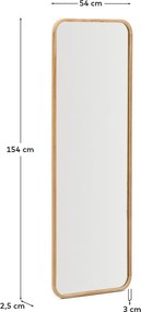 Nástěnné zrcadlo s dřevěným rámem 54x154 cm Milsa – Kave Home