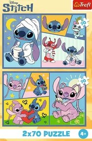 TREFL Puzzle Lilo  Stitch: Se Stitchem není nuda / 2x70 dílků / 27,5 x