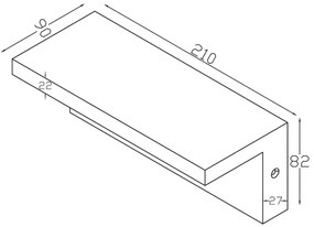TOP LIGHT Světlo nástěnné Elon, PIR, Černá