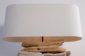 Invicta Interior Designová dřevěná stolní lampa: Áres II