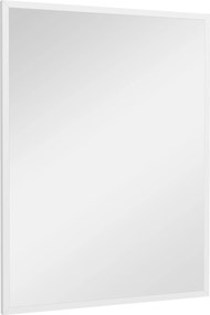 HOMCOM Obdélníkové Zrcadlo Koupelnové Zrcadlo 70x90 cm Dekorativní Zrcadlo pro Obývací Pokoj, Předsíň, Chodbu Horizontálně nebo Vertikálně Bílé | Aoso