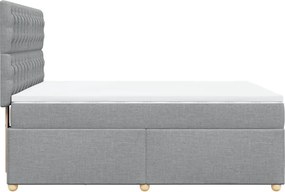 Box spring postel s matrací světle šedá 140 x 190 cm textil 3293582