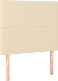 Box spring postel s matrací krémová 90x200 cm textil 3136410