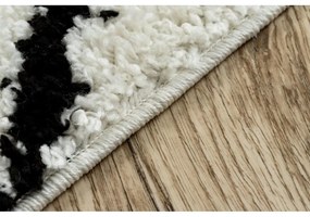 Kusový koberec Shaggy Safi smetanově bílý 60x300cm