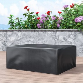 Outsunny nepromokavý kryt na zahradní nábytek, odolný proti UV – ochranná PE plachta pro zahradní stoly a terasový nábytek, obdélníkový 235 x 190 x 9…