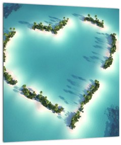 Obraz - Ostrovy srdce (30x30 cm)
