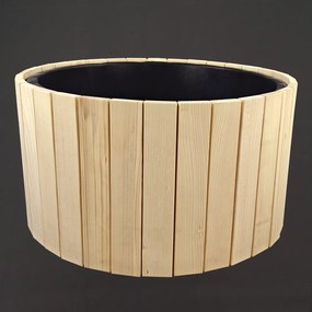 AMADEA Dřevěný designový obal s plastovou nádobou uvnitř, 64x64x35 cm