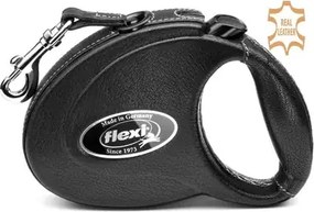 Flexi Leather M pásek 5m černá kůže / Vodítko