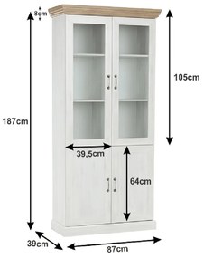 Kondela Vitrína, sosna skandinávská / dub divoký, ROYAL W4D