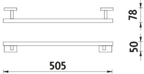 Nimco Držák na ručníky, 51 cm KEIRA - KE 22046-26