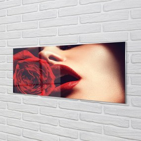 akrylový obraz Rose žena v ústech 120x60 cm