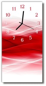Nástěnné hodiny vertikální  Umění Červená abstraktní 30x60 cm
