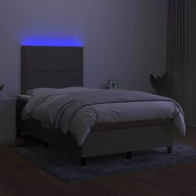 Box spring postel s matrací a LED taupe 120 x 200 cm textil 3134785