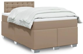 Box spring postel s matrací cappuccino 120x190 cm umělá kůže
