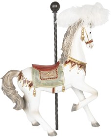 Dekorace Kůň s peříčky - 43*17*54 cm