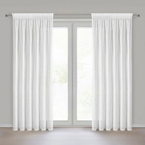 ZÁCLONA NA PÁSCE PATRICIA 140X270 CM BÍLÁ