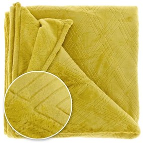 Unique Living - heboučká deka Auke, žlutá 150x200 cm
