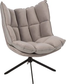 Šedé sametové relaxační křeslo Chair Relax Bubby Grey - 78*73*92cm
