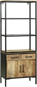 Vysoký bufet Hnědá 70 x 35 x 180 cm Masivní mangové dřevo 3310125