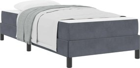 Postel s boxspringem s matrací Tmavě šedá 80 x 220 cm textil 3398768