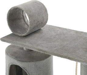 Škrabadlo pro kočky se sisalovými sloupky 140 cm šedé 170583