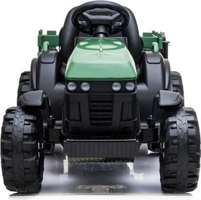 LEAN CARS Akumulátorový traktor s přívěsem BDM0925, zelený, vojenský