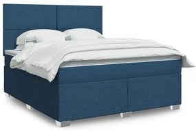 Box spring postel s matrací modrá 180x200 cm textil 3292866