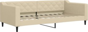 Válenda s přistýlkou a matracemi krémová 90 x 200 cm textil 3197448