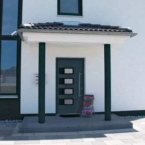 vidaXL Vchodové dveře antracitové 100 x 210 cm hliník a PVC [3157069]