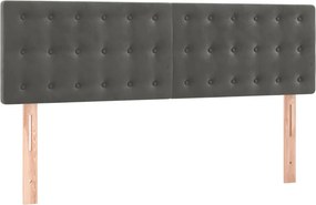 Box spring postel s matrací tmavě šedý 140 x 190 cm samet 3127728