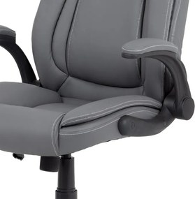 Kancelářské křeslo, houpací mechanismus, šedá ekokůže, KA-G301 GREY