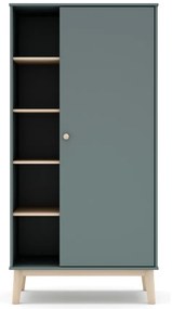 Zelená lakovaná šatní skříň Marckeric Esteban 180 x 90 cm