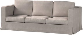Potah na pohovku IKEA Karlanda 3-místná nerozkládací, dlouhý barva béžová látka pletený vzor