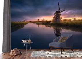Fototapeta na míru Větrné Mlýny Kinderdijk-Elshout | Vliesová fototapeta na zed' | DFTNXXL3022