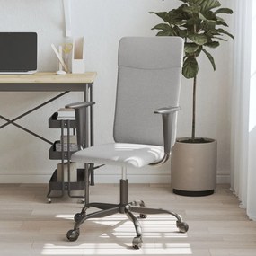 Kancelářská židle výškově nastavitelná světle šedá textil