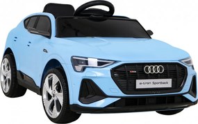 Ramiz Audi E-Tron Sportback pro děti modré + na dálkové ovládání + pohon 4x4 + pomalý start + rádio MP3 + LED